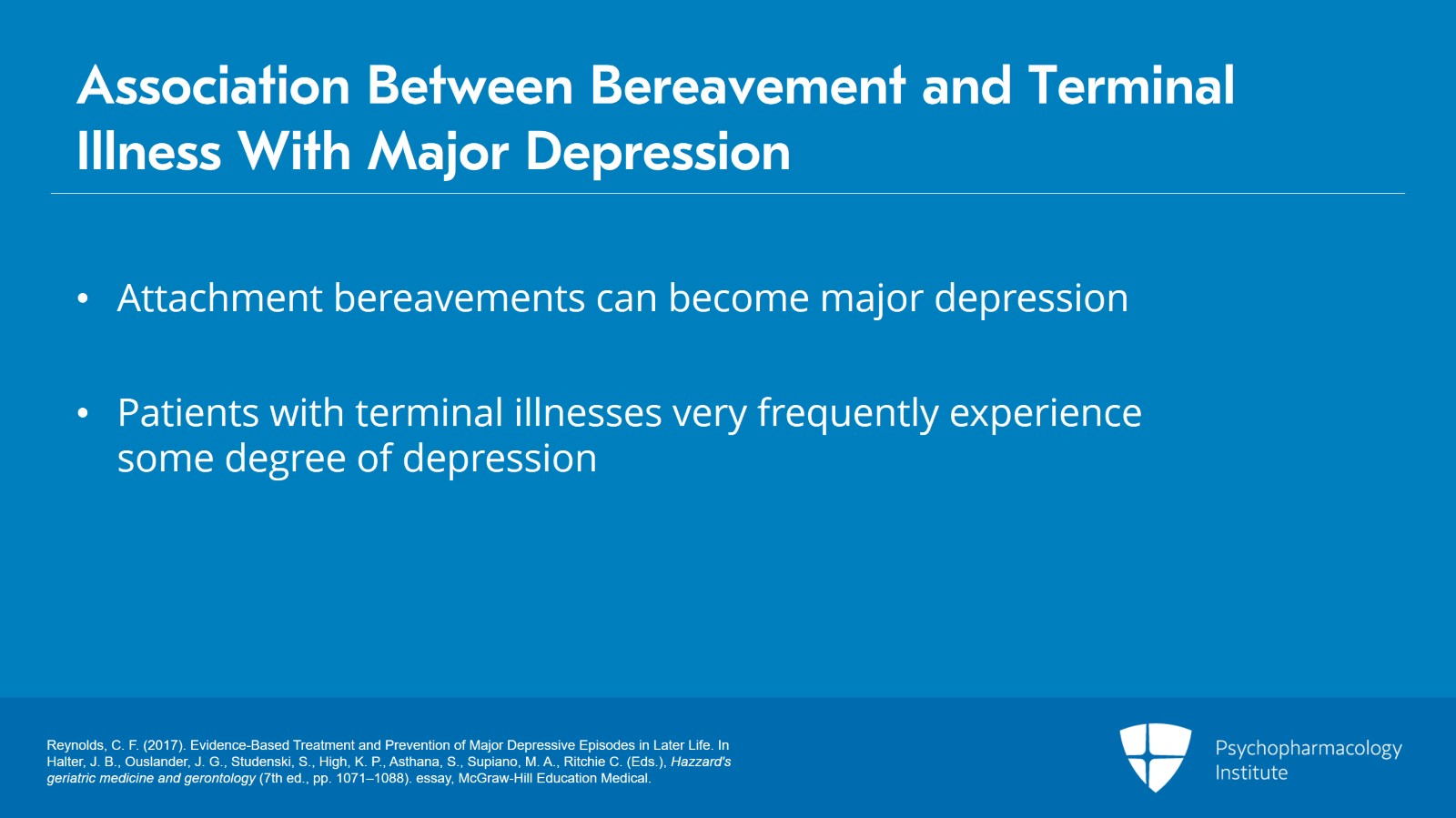 Bereavement and Terminal Illness in Later-Life Depression: Complicated ...